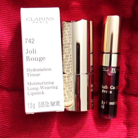 Clarins | Makeup | Clarins Set Of Joli Rouge 742 Moisturizing Lipstick ...